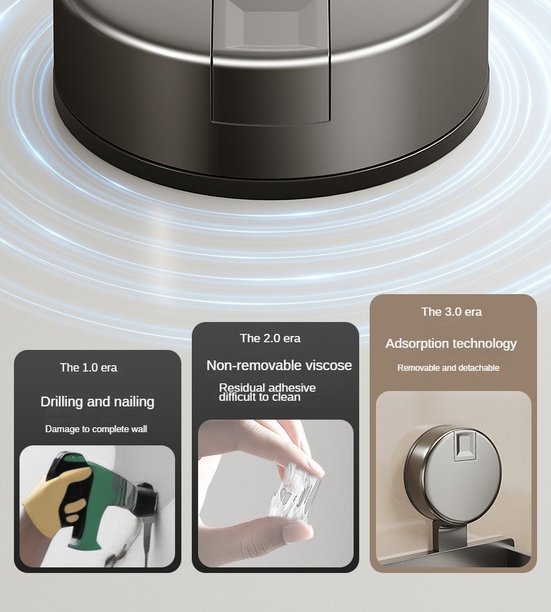 [Same Day Delivery] Kitchen Suction Cup Shelf Perforation-Free Wall ...