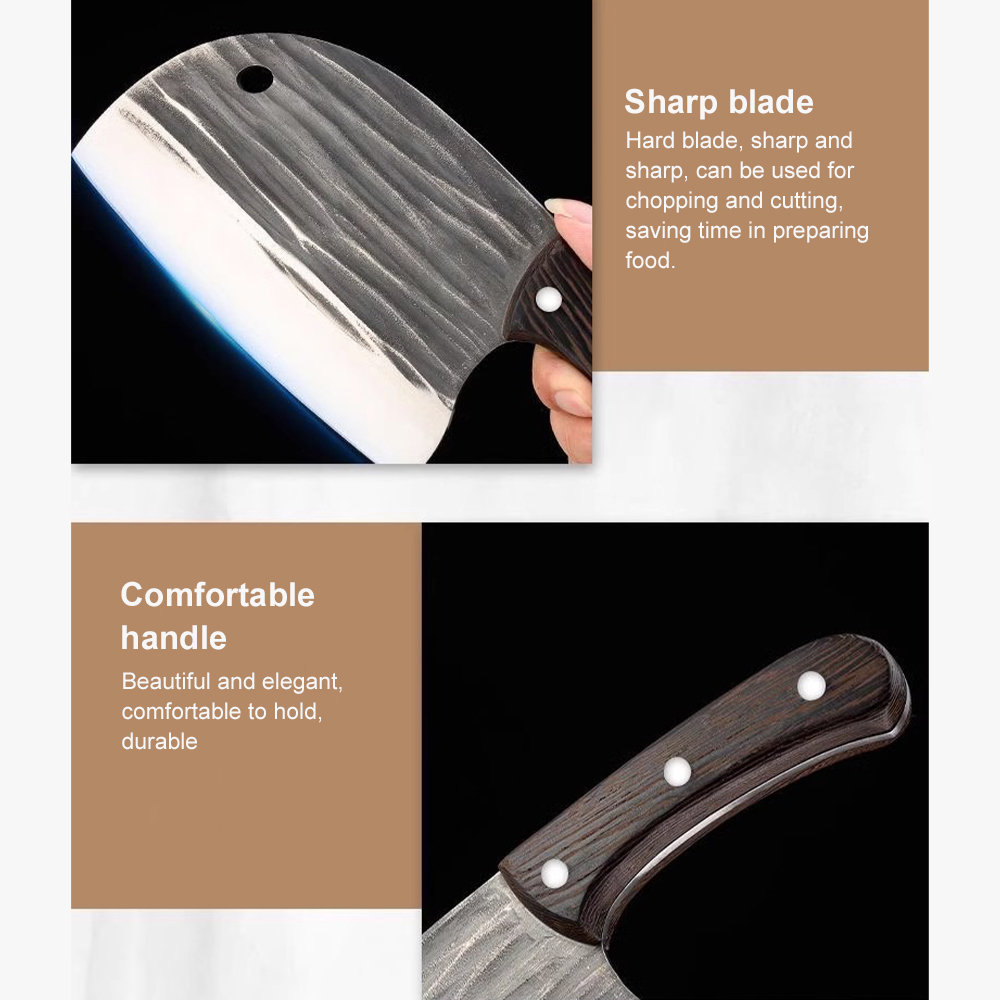 Thickened Bone Chopping Knife Forged Slicing Knife Household Kitchen ...