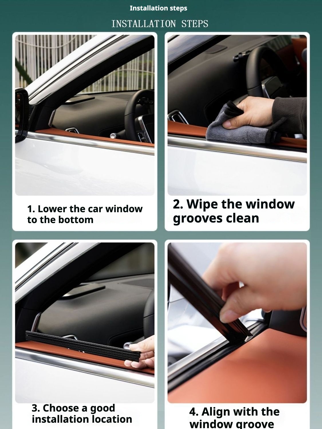 Byd seal/atto3/dolphin/sealion 7 Car Side Window Wiper Accessories ...