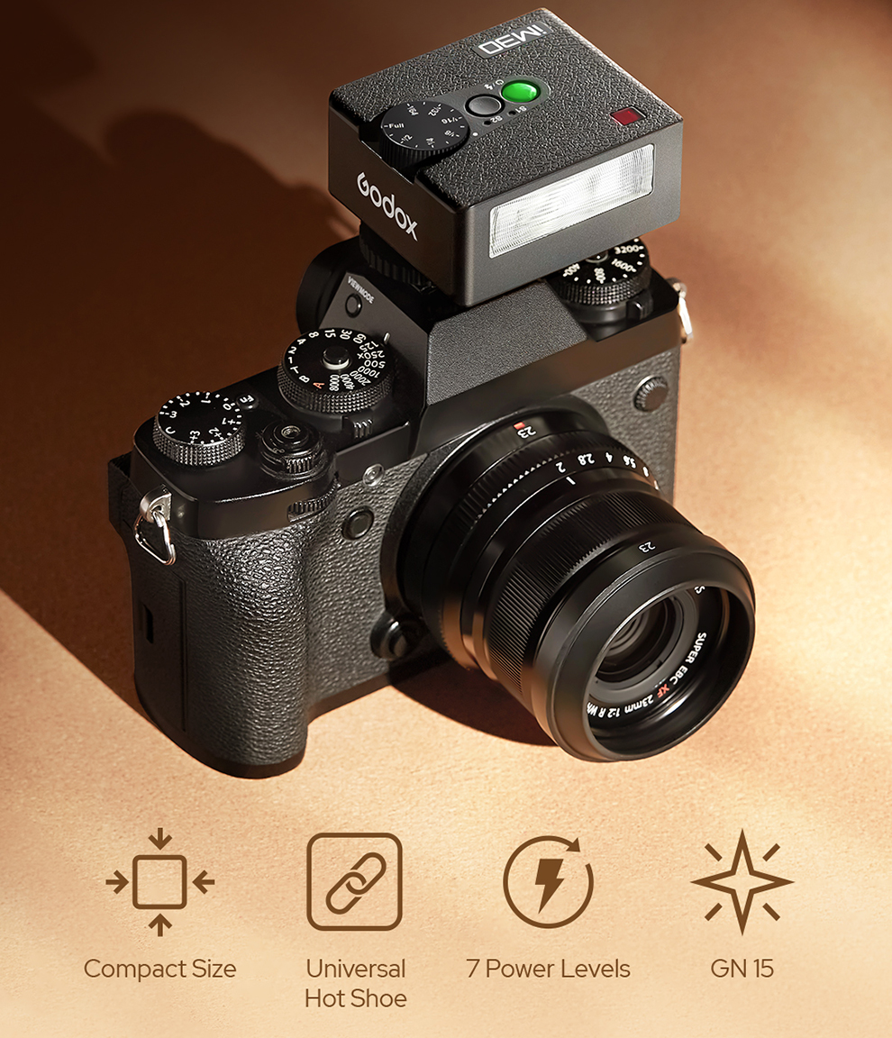 Godox iM30 Camera Flash Mini Pocket Flash for Various Camera Output ...