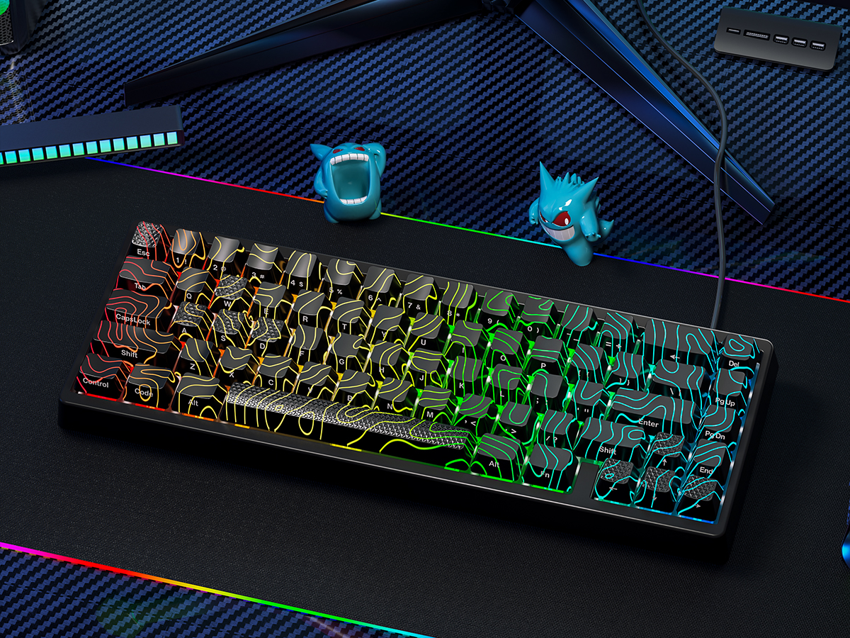 XVX M67 JadeStone Mechanical Keyboard With IMD-Tech Keycaps Add ...