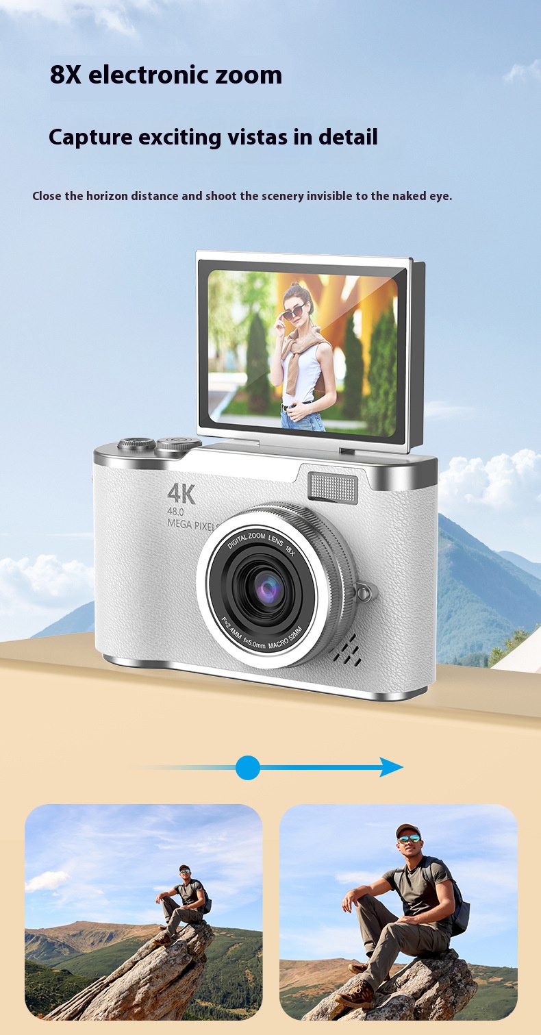 YMX 007 Flip Screen Digital Camera Kids Entry Level CCD Digital Camera ...