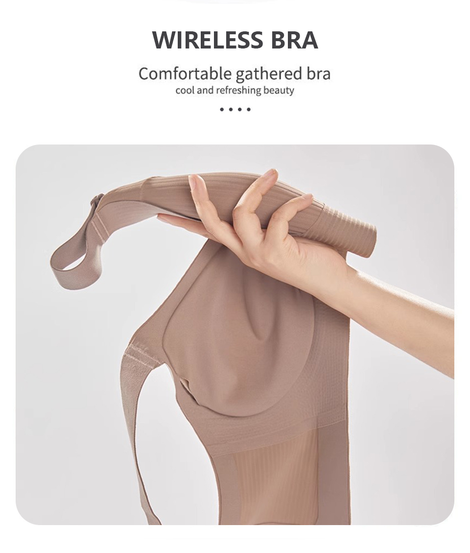 Plus Size Women's Bra Seamless Push-Up Wireless M-3XL Adjustable ...