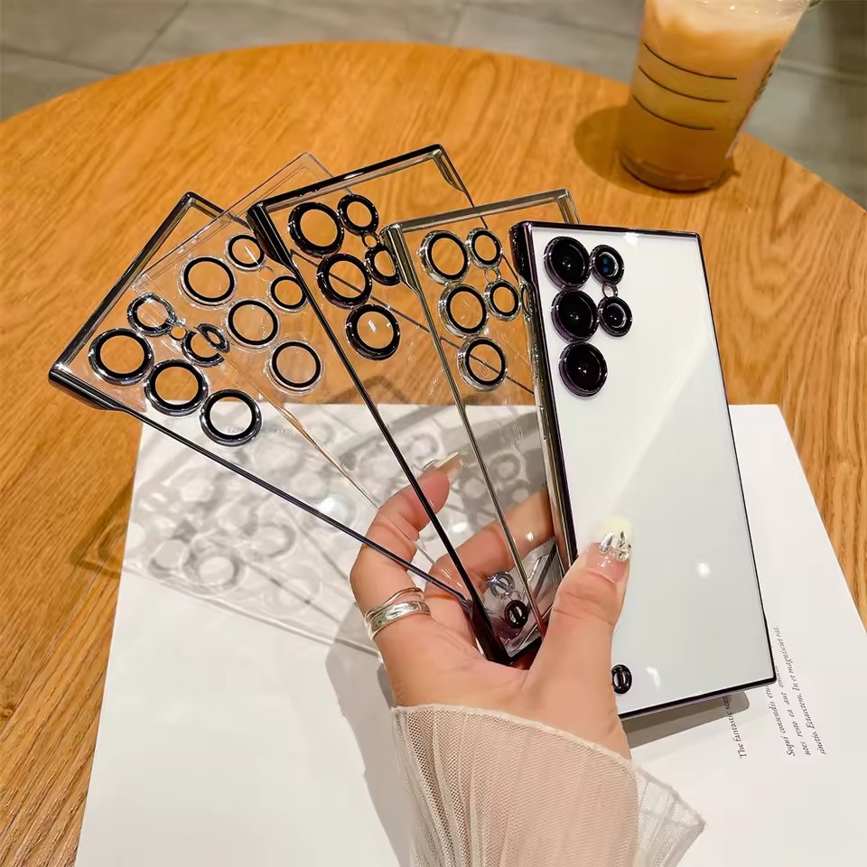 Luxury Ultra Thin Frameless Transparent PC Case For Samsung Galaxy S25 S24 Plus S22 S23Ultra ...