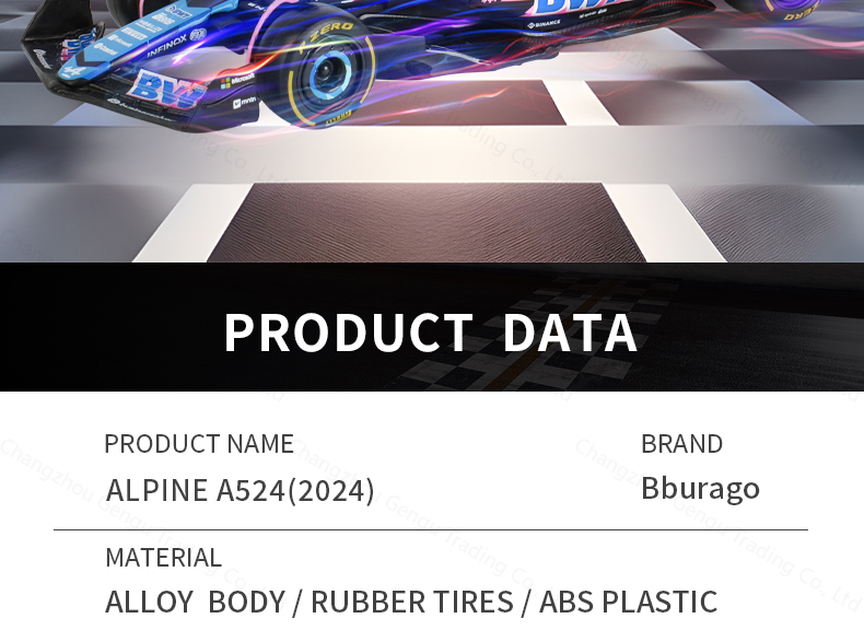 Bburago 1:43 BWT Alpine 2024 A524 #10 #31 F1 Racing Formula Car Static ...