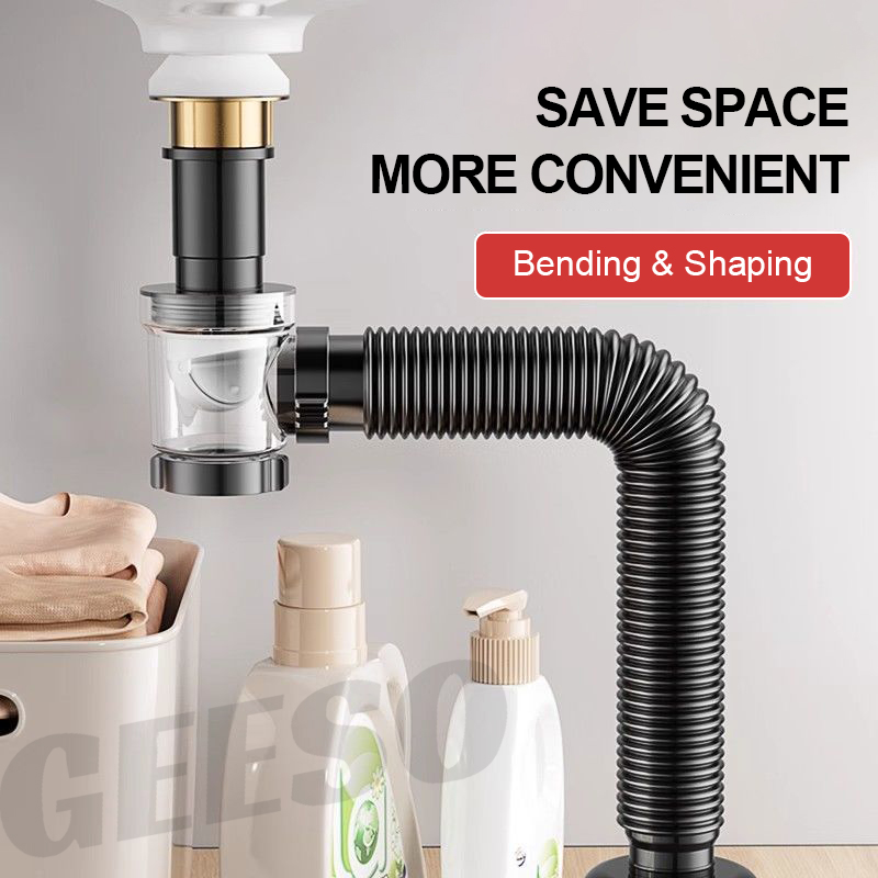 GEESO Flexible Drainage Outlet Pipe For Kitchen Bathroom Vanity ...