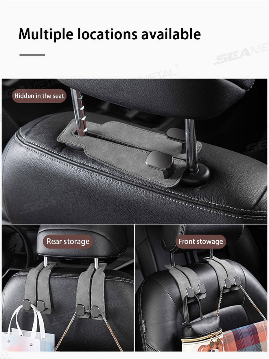SEAMETAL Car Hook for Car Interior Accessories Bag Hook Holder Double ...