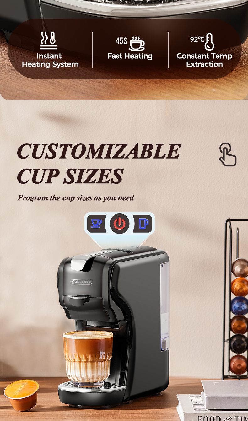 Cafelffe 19 Bar Espresso Machine 3 In 1 Coffee Maker For Nespresso ...