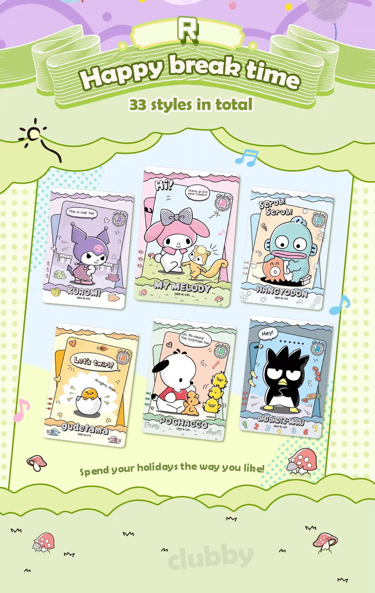 New 99 Sanrio Card Polaroid Cards kuromi Hello Kitty Rare UR/LR/SP kad ...