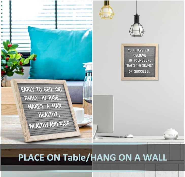【SG READY STOCK】Felt Message Letter Board Wooden Frame Message Board ...
