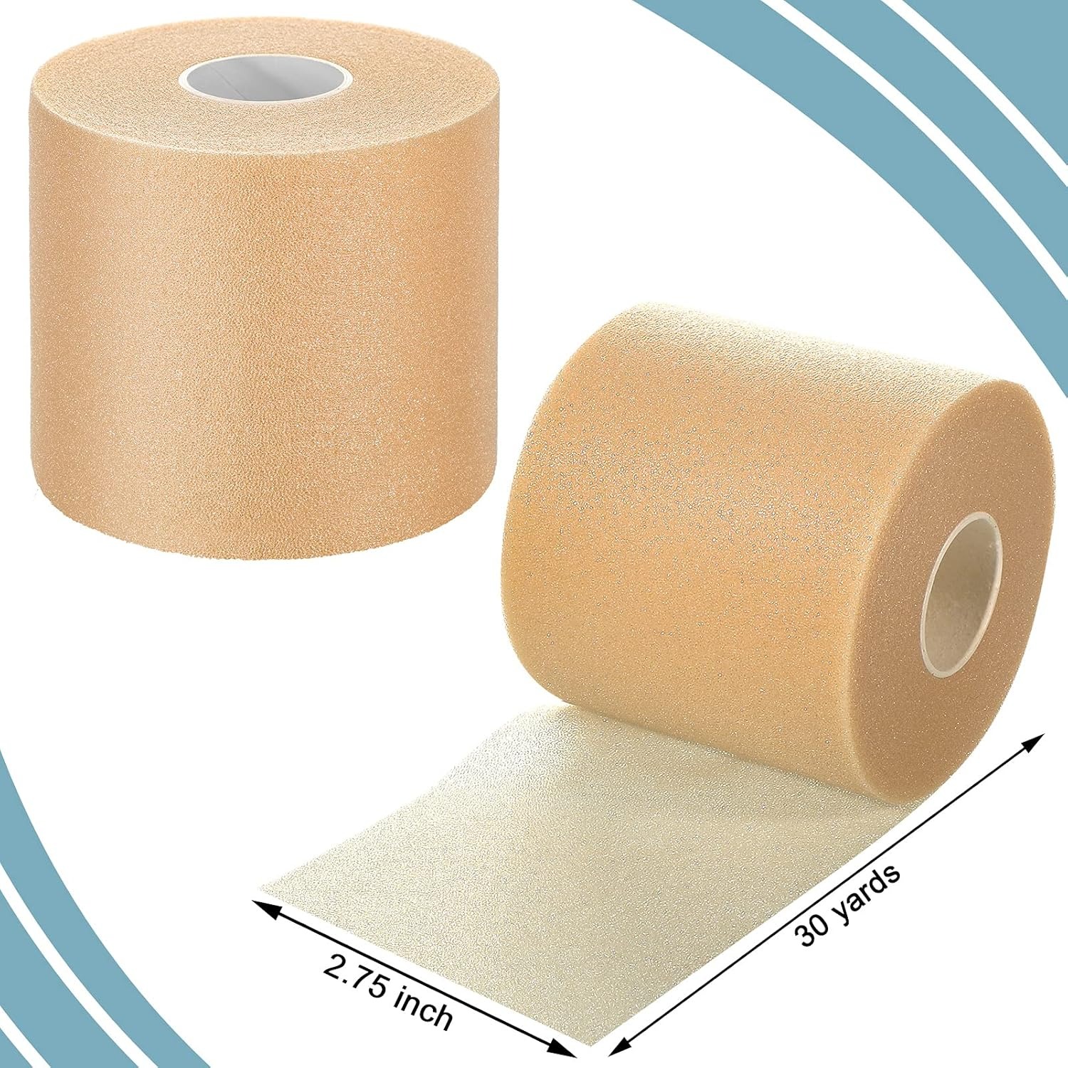 Pre Wrap Athletic Tapes 30 Yards Hair Prewrap Strip Tapes for Soccer ...