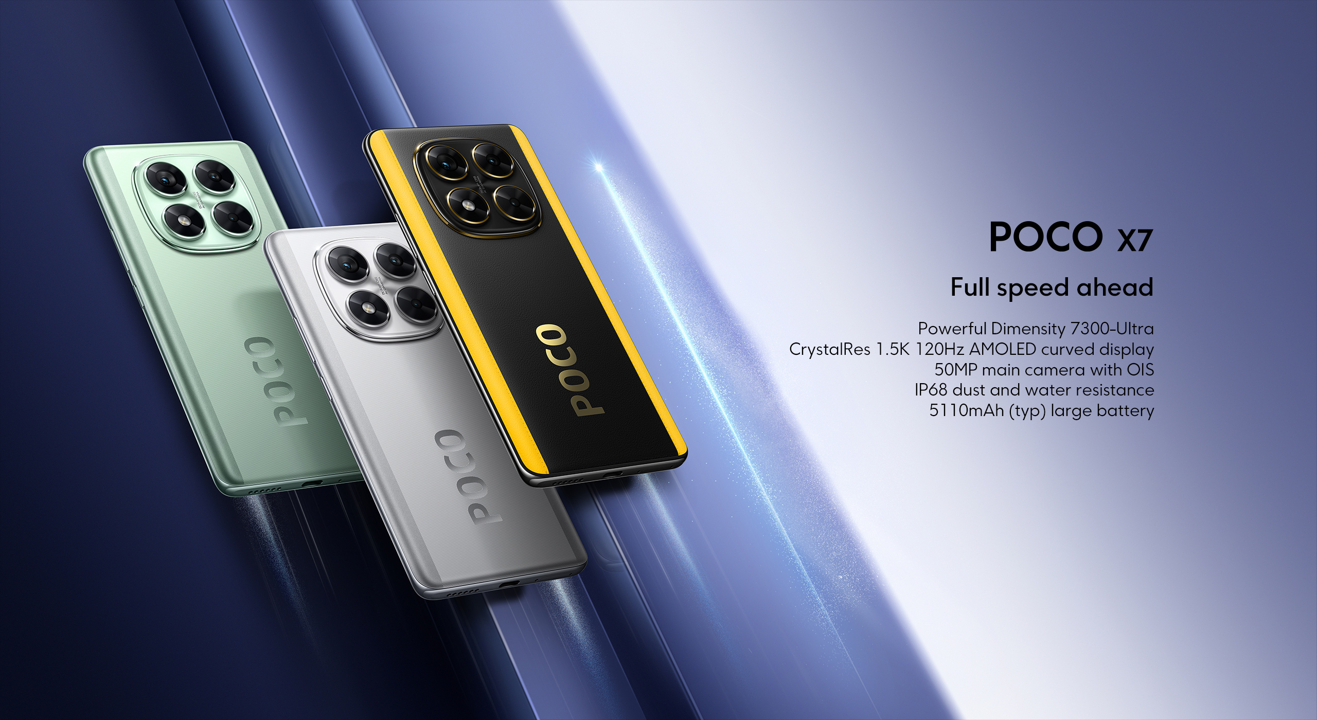 POCO X7 Smartphone | MediaTek Dimensity 7300-Ultra, 1.5K 120Hz AMOLED ...