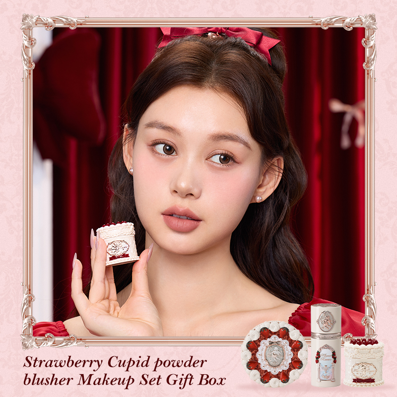 Flower Knows Strawberry Cupid Series powder blusher Makeup Set Gift Box ...