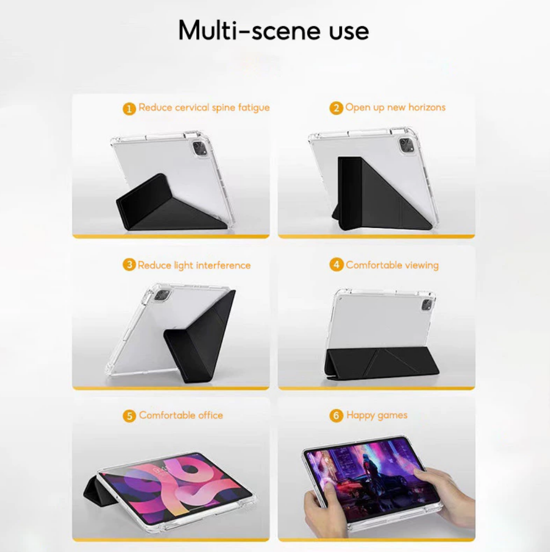 【Multi Folding Tablet Case】For Samsung Galaxy Tab S10FE 10.9" X520 S9 ...