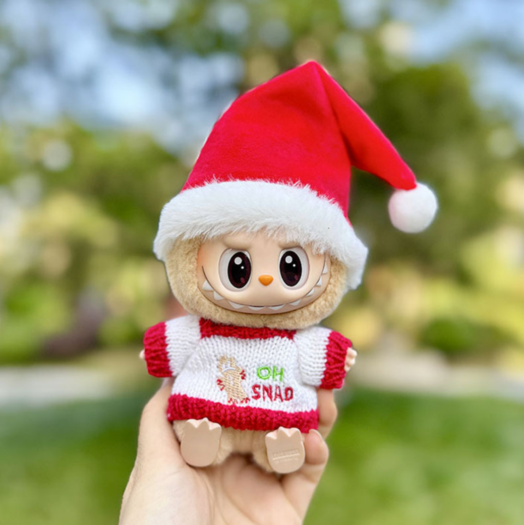 New Labubu V1 V2 Clothes Christmas Sweater Snowman Jumpsuit Santa Claus ...