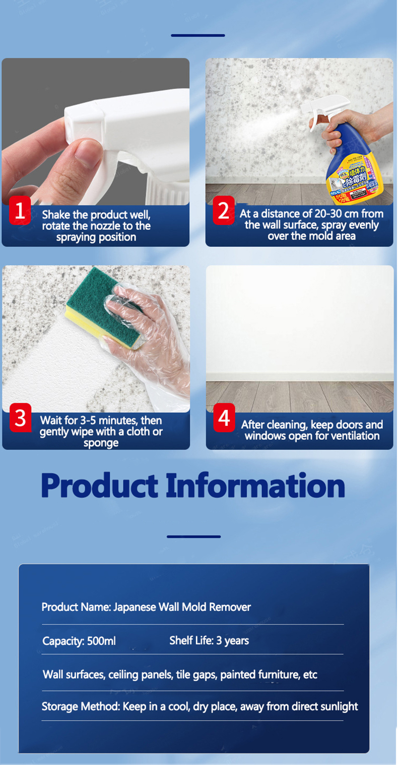【Hot In Japan 】SG Powerful Mold Remover Spray Mould Stain Remover Spray ...