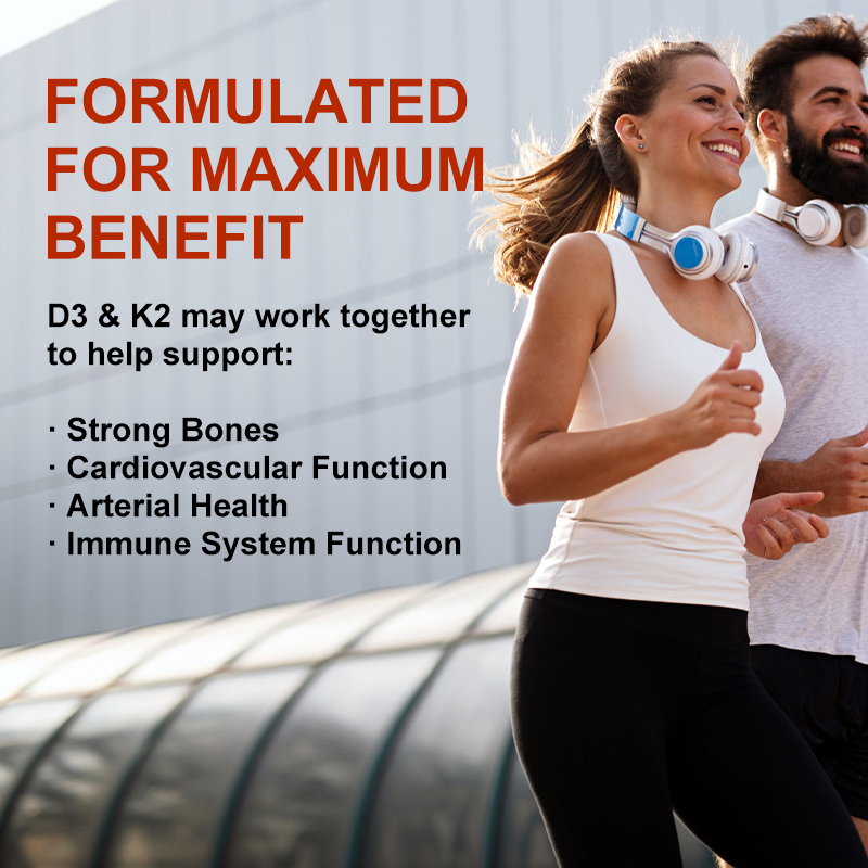 Minch Vitamin D3 K2 Supplement Bone and Heart Health Non-GMO Formula ...
