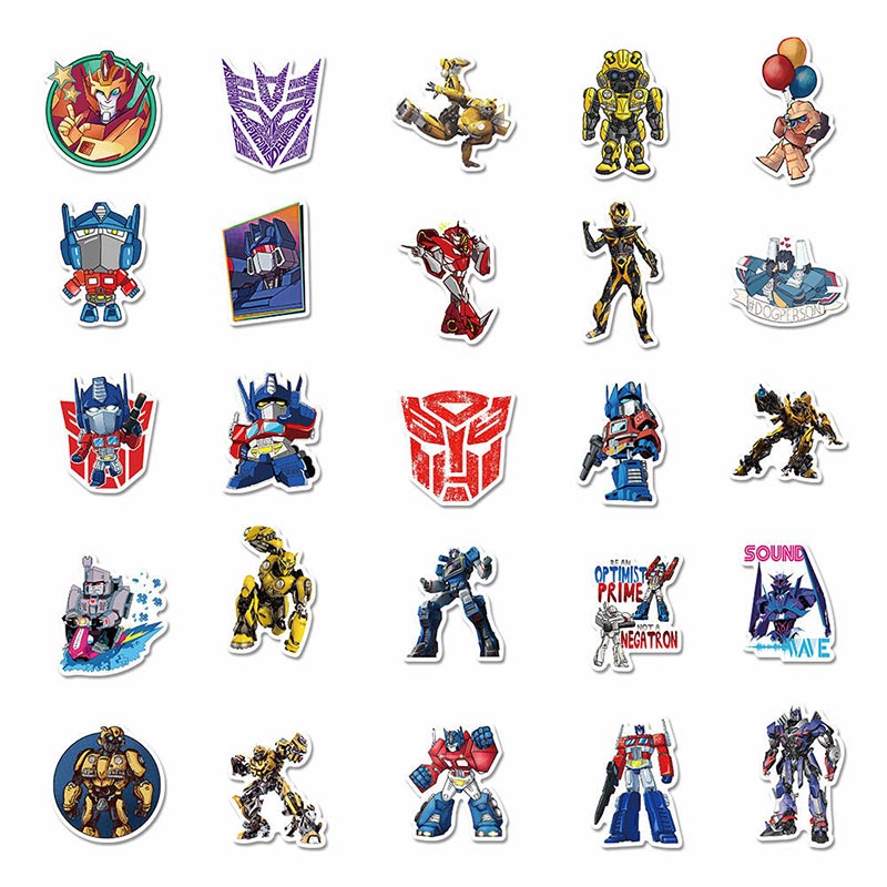 50PCS Transformers Sticker Notebook Optimus Prime Megatron Soundwave ...