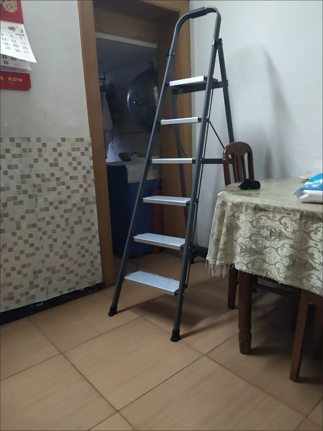 DAXINSI Aluminium Ladder Foldable Ladder 4 5 6 Step Ladder 150kg ...