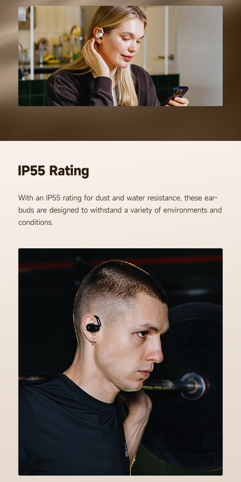 EDIFIER A6 Open Ear Headphones Waterproof Bluetooth 5.4 Earphone True ...