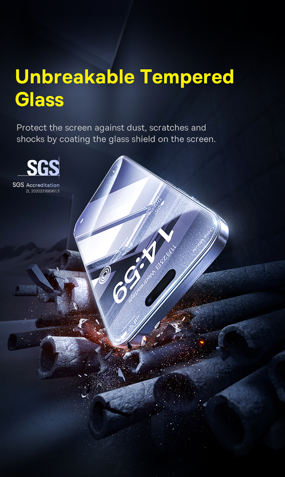 Baseus 2PCS Tempered Glass HD Ultra Clear Privacy Protection Screen ...