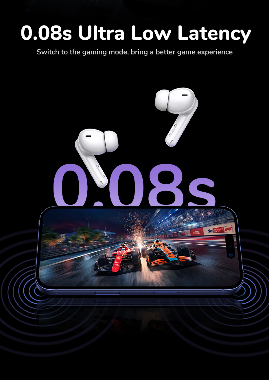 【LCD Touch Screen 】UGREEN EchoBuds LDAC Hi-Res Magic Hybrid Active ...