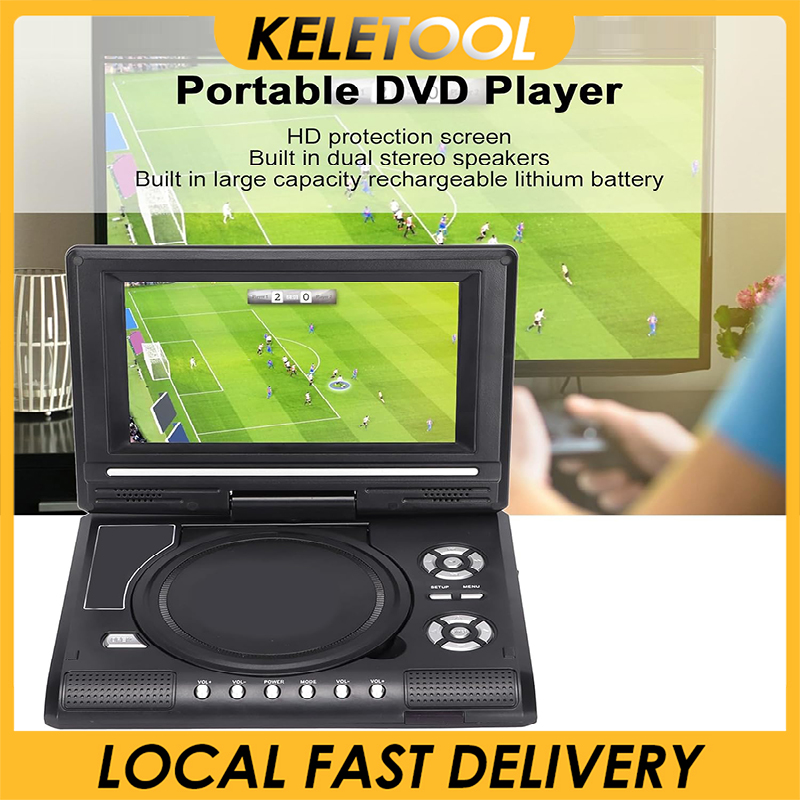 portable DVD player with screen 9.8 7.8-inch mini DVD video disc player ...