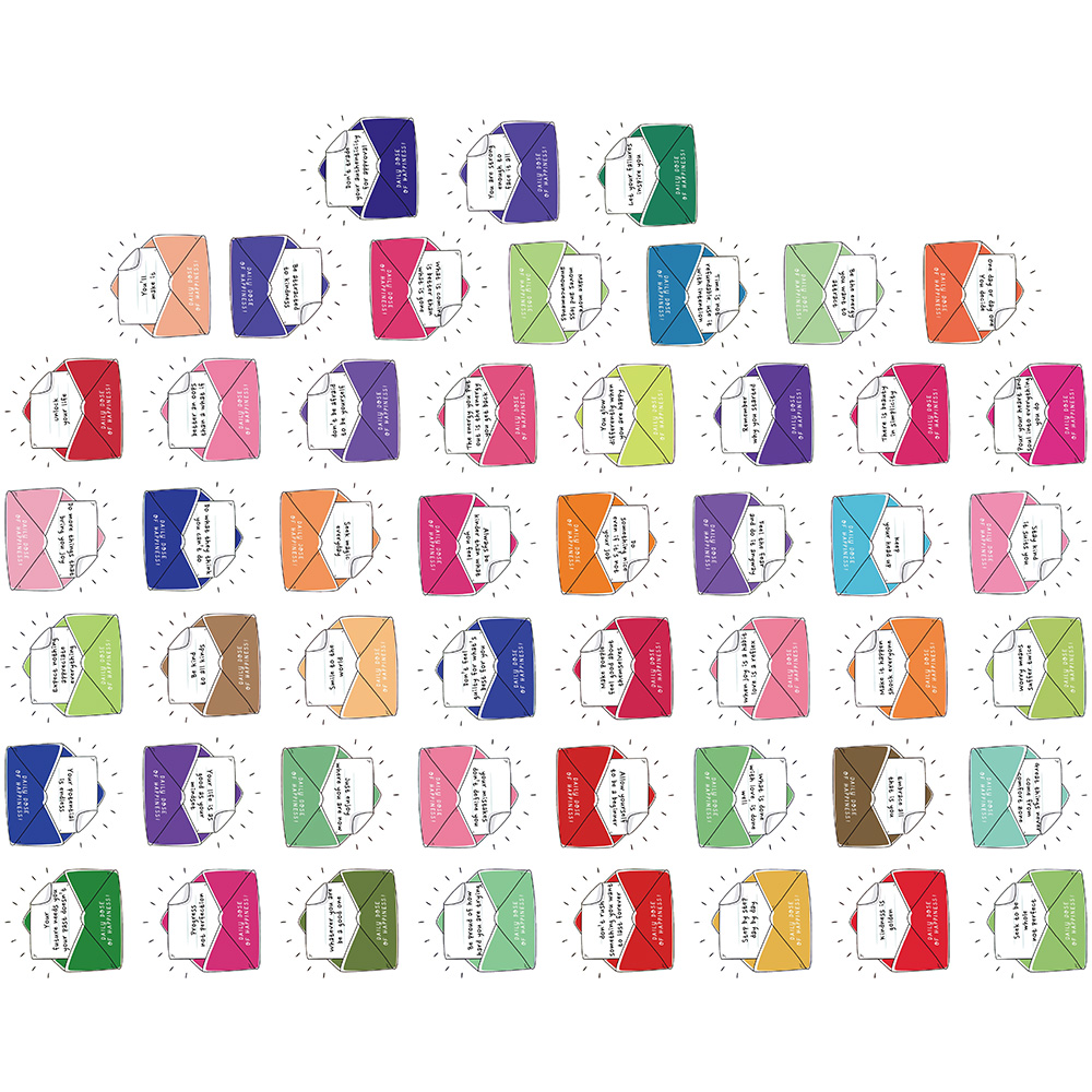 [Large Sticker]50pcs Daily Dose Of Happiness Stickers Decals For Laptop ...