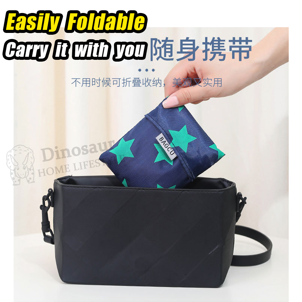 🇸🇬 ReadyStock - Recycle Foldable Shopping Bag Eco-Friendly Tote Travel ...