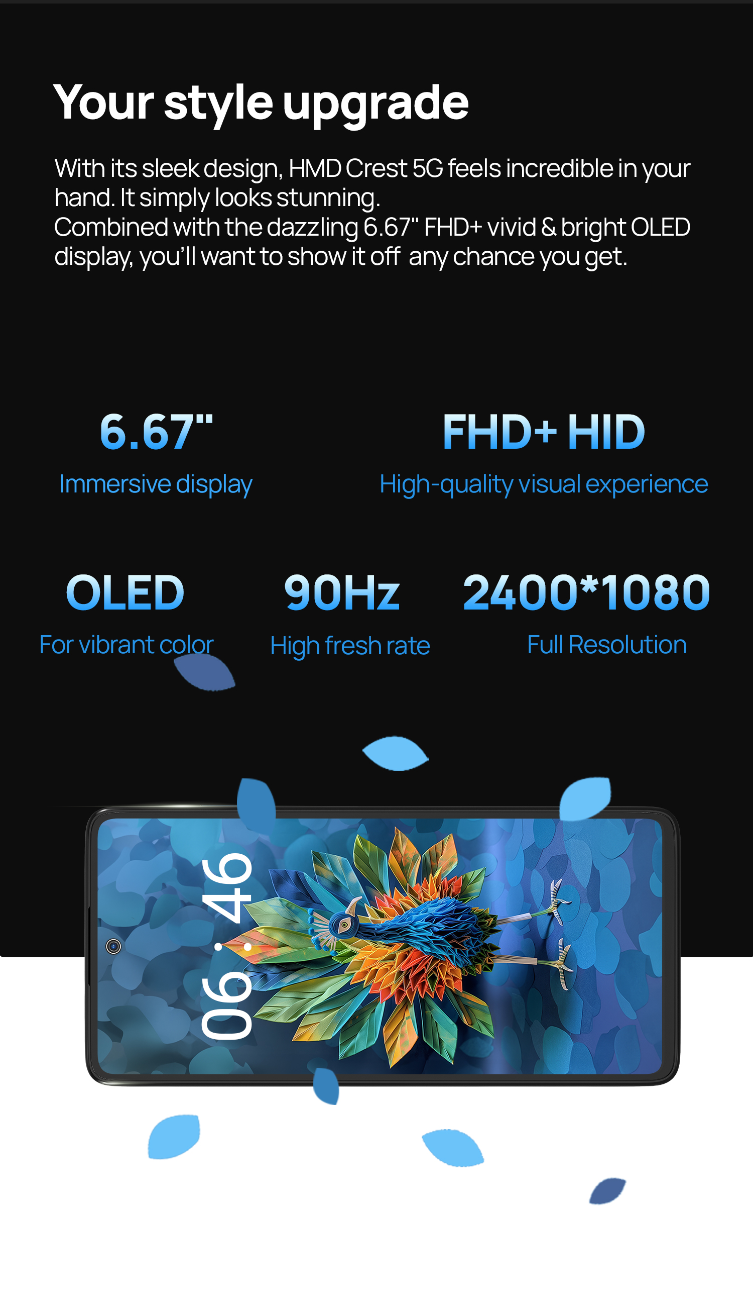 HMD Crest 5G 50MP Selfie 6.67‘’ OLED Screen 33W Fast Charging & HMD Smartphone Pulse Pro Android ...