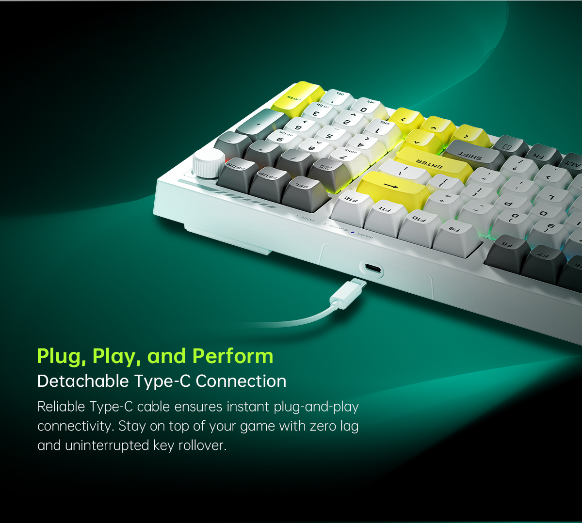 Machenike K1 Wired Gaming Keyboard 98 Keys Layout RGB Backlit Silent ...