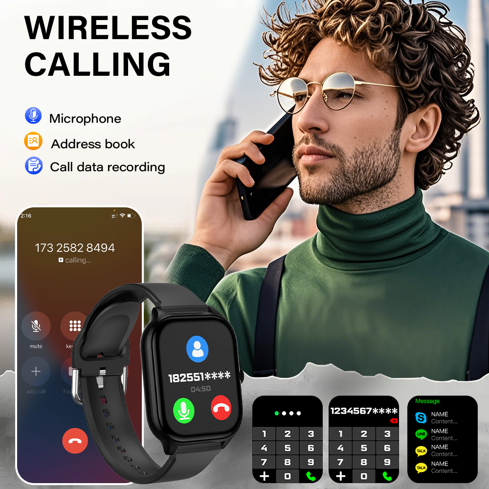LAXASFIT Smart Watch Bluetooth Call Fitness Sports Bracelet Sleep ...