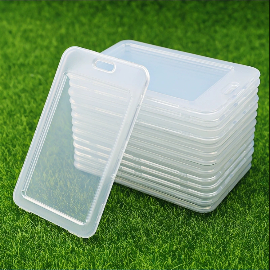 Transparent ID card holder ic card holder bus card student ID plastic ...