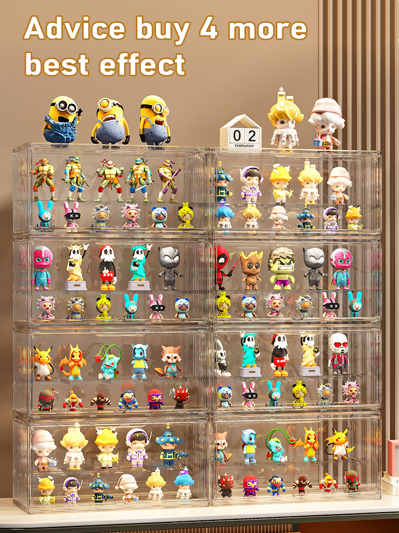 Labubu Display Box V1 V2 V3 Sit-Down Party Popmart Display Box Acrylic ...
