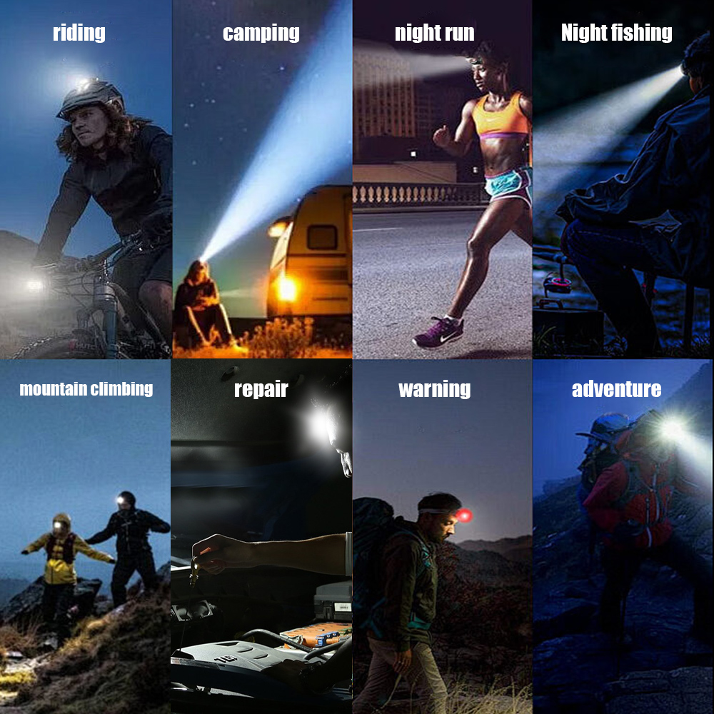 2PCS LED Running Lights For Runners, Multi-functional LED Headlamps ...
