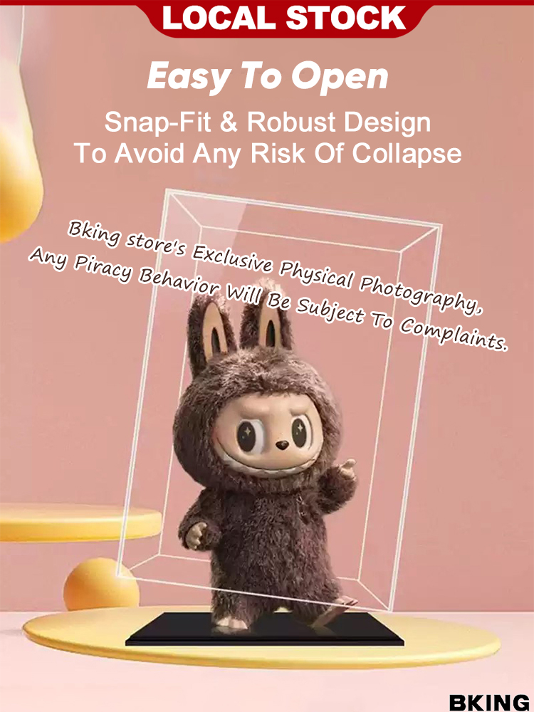Zimomo Display Box Acrylic Labubu Display Case Transparent Popmart ...