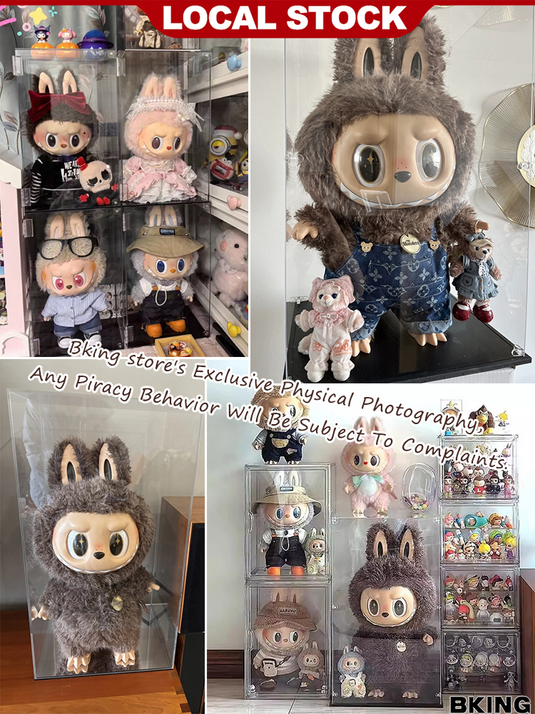 Zimomo Display Box Acrylic Labubu Display Case Transparent Popmart ...
