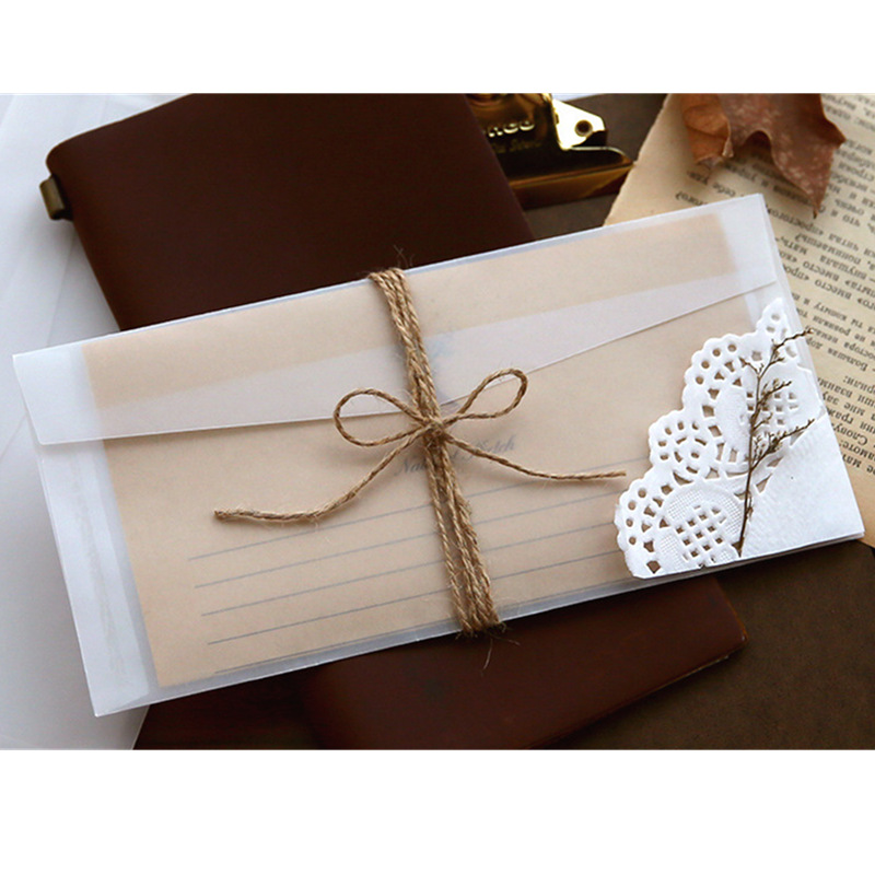 Sulfuric acid paper semi transparent small card envelope, translucent ...