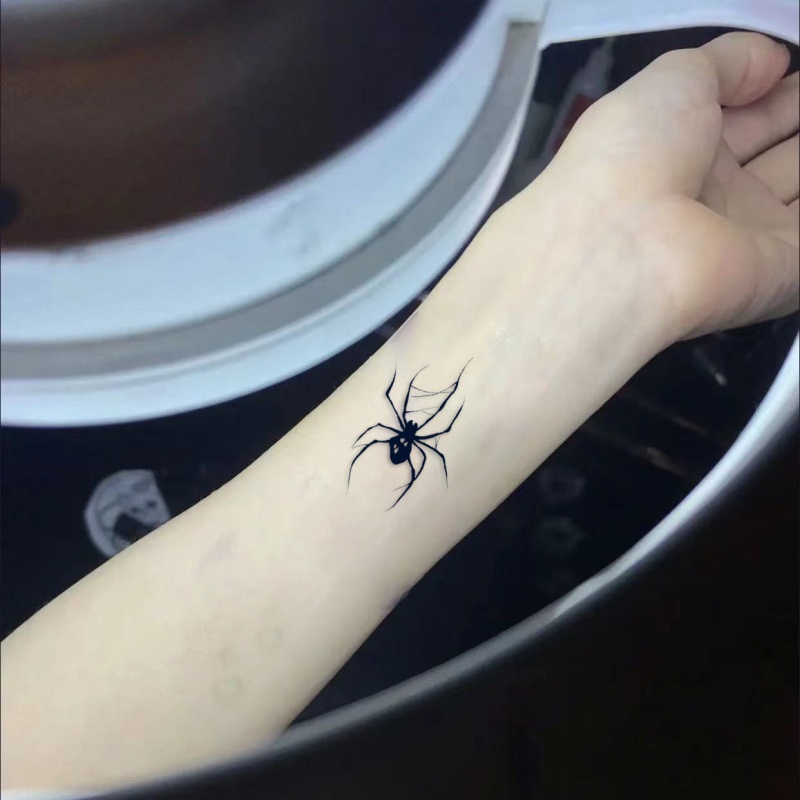 Gemini Spider Pattern Tattoo Sexy Girl Arm Plant Tattoo Waterproof ...