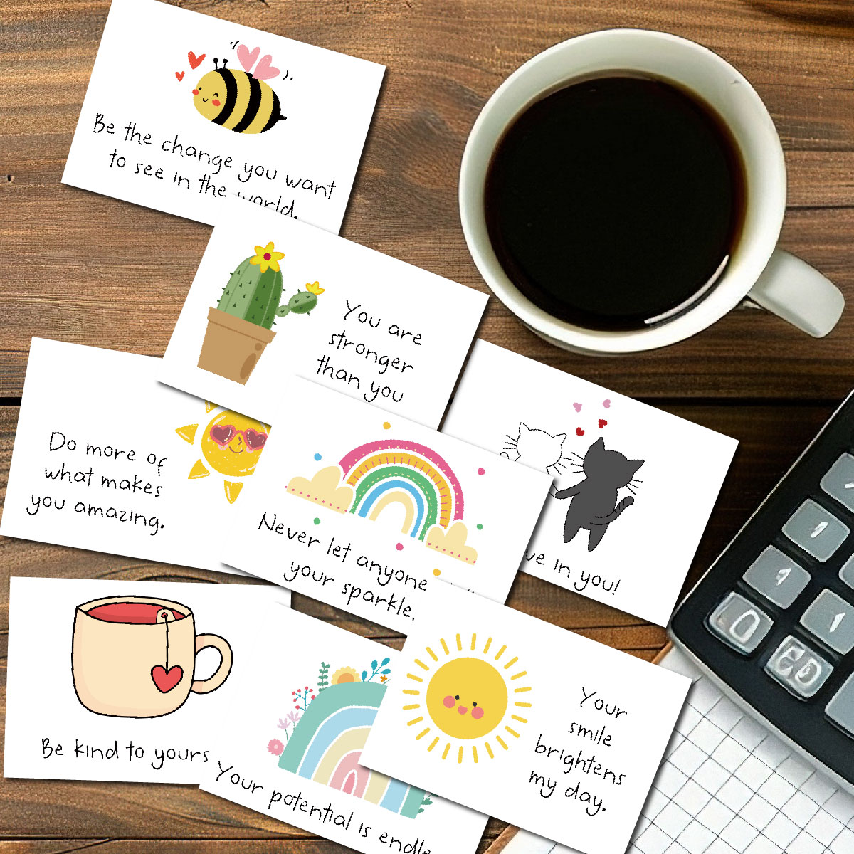 90Pcs, Positive Affirmation Cards, Thank You Cards, Encouragement Cards ...