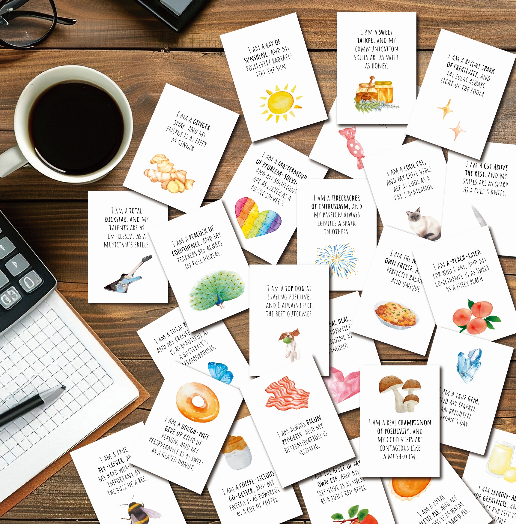48Pcs, Positive Affirmation Cards, Employee Thank You Cards, Co-worker ...