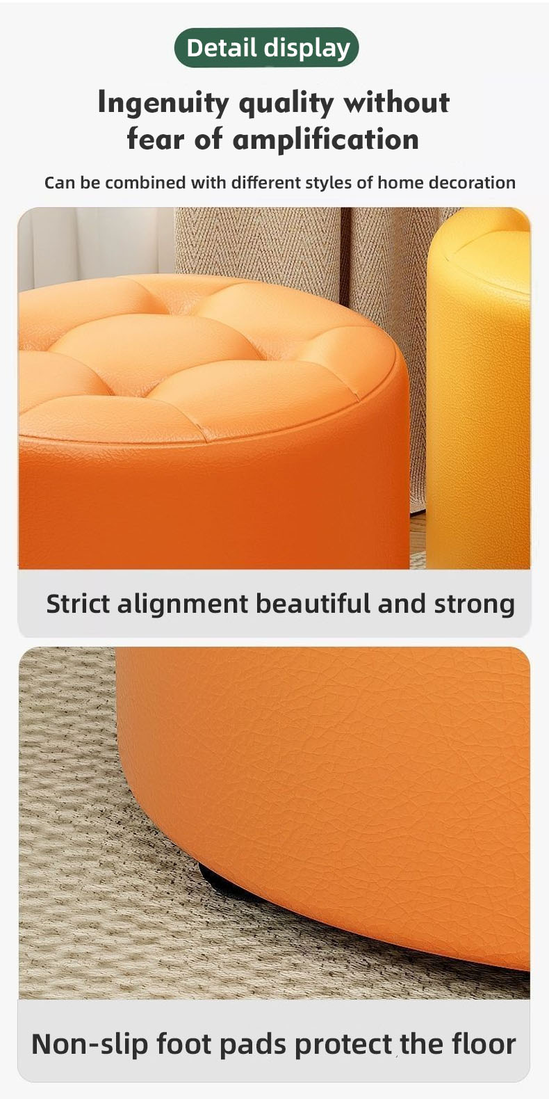 DY【SG Local Seller 】2025 Upgrade Modern Solid Wood Shoe Stool Anti-slip ...