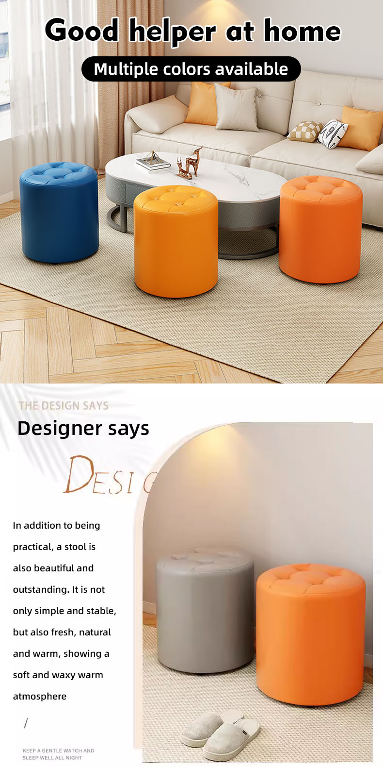 DY【SG Local Seller 】2025 Upgrade Modern Solid Wood Shoe Stool Anti-slip ...