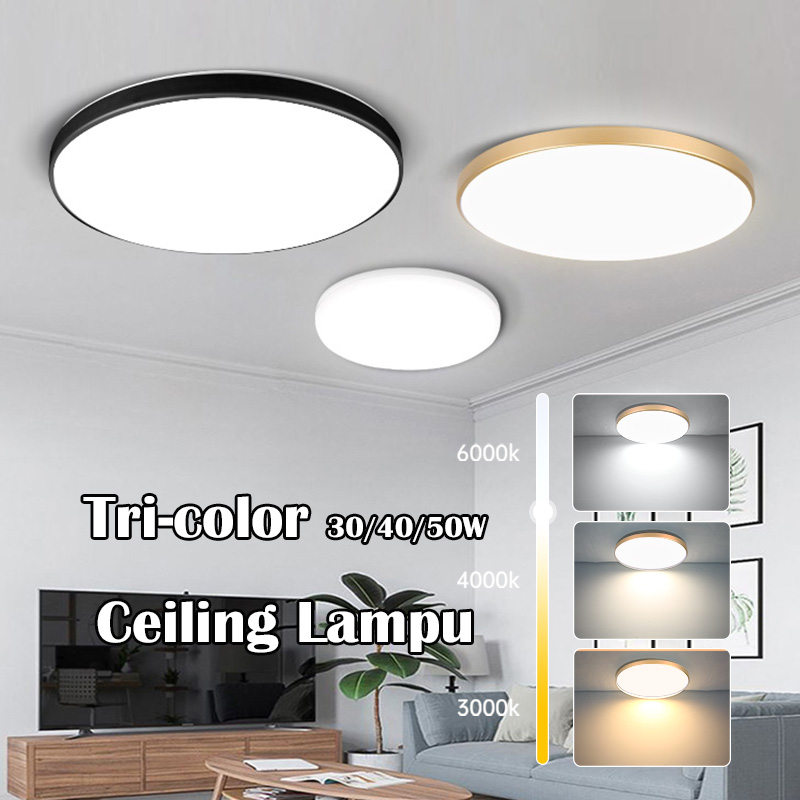 3 Colors Led Ceiling Light Waterproof 30w 40w 50w Ceiling Lamp For ...