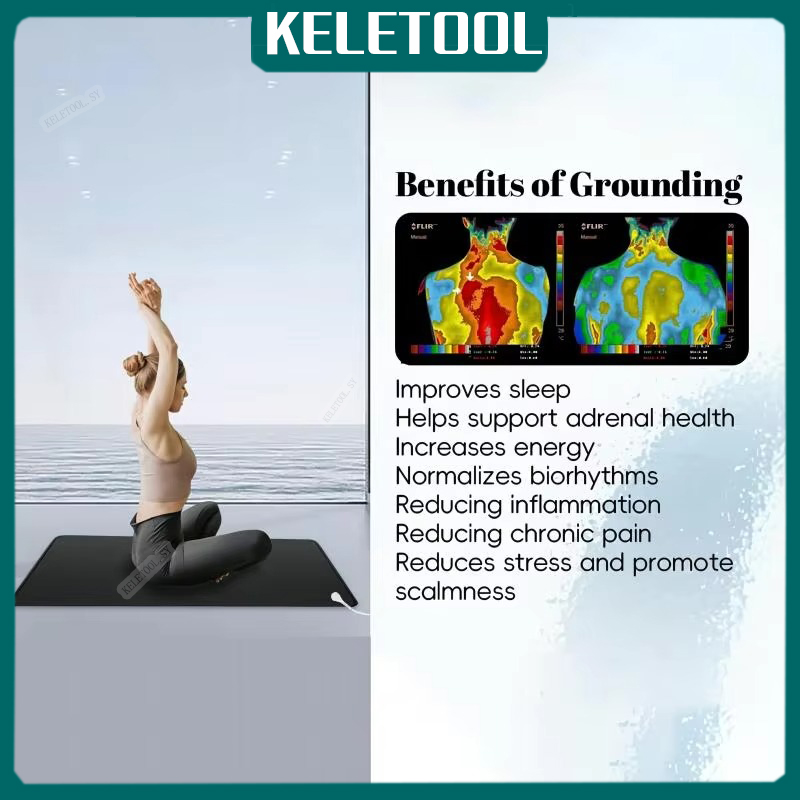 Grounding Mat Sleeping Improvement Grounded Foot Therapy Conductivity ...