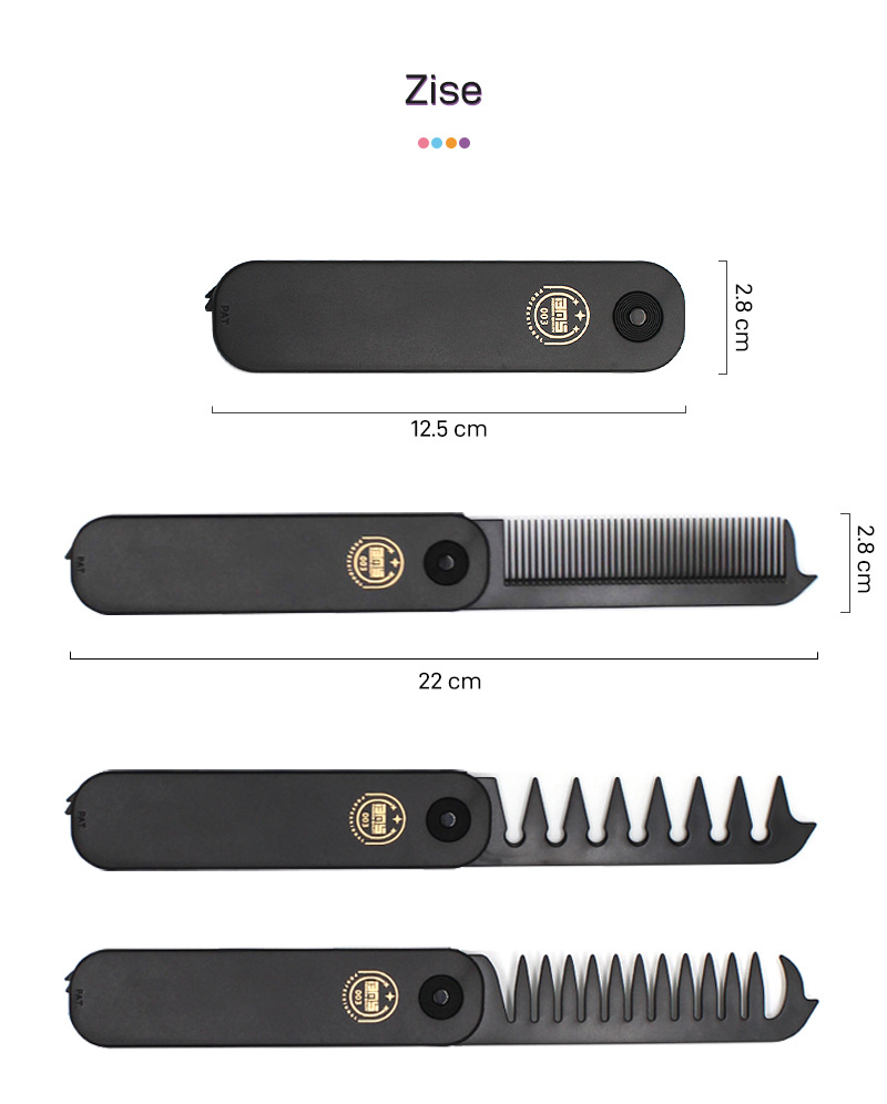 Three In One Folding Comb Oil Comb Back Comb Wide Toothed Texture ...
