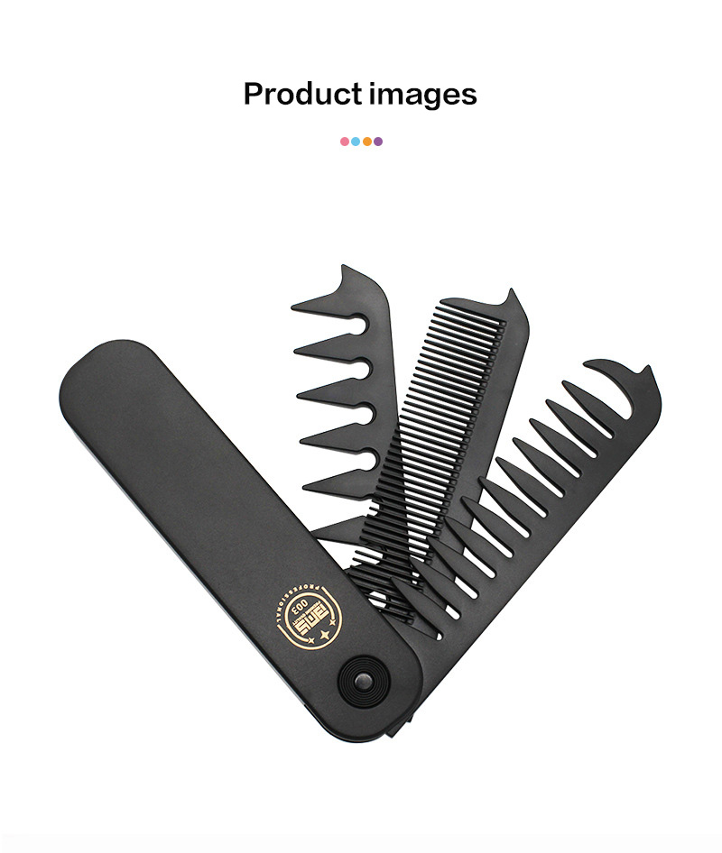 Three In One Folding Comb Oil Comb Back Comb Wide Toothed Texture ...