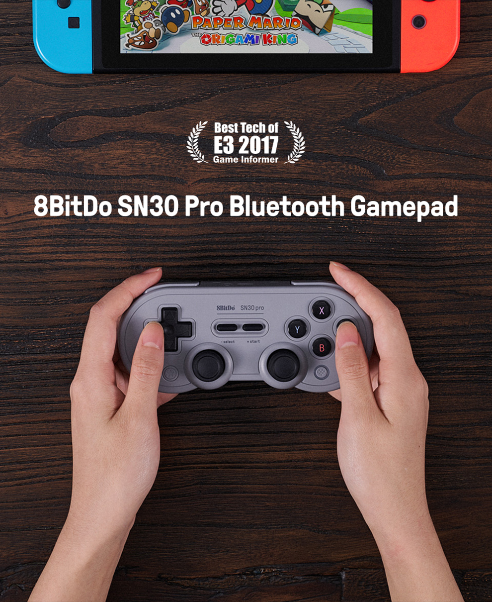 8BitDo SN30 Pro Wireless Bluetooth Gamepad with Hall Effect for Nintendo Switch, PC, Windows 10 ...