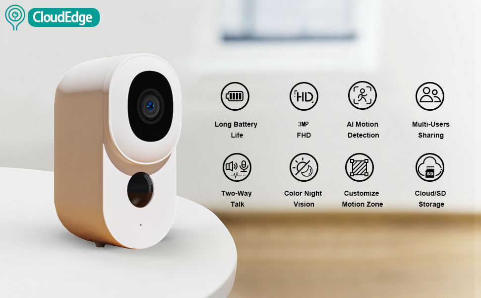 WIFI Battery camera Newest Battery CCTV HD 1080P Long life recharged ...