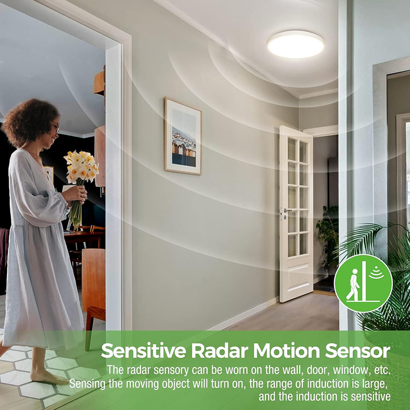 Radar Sensor Ceiling Light Damp proof Panel Lights 20W 30W Modern ...